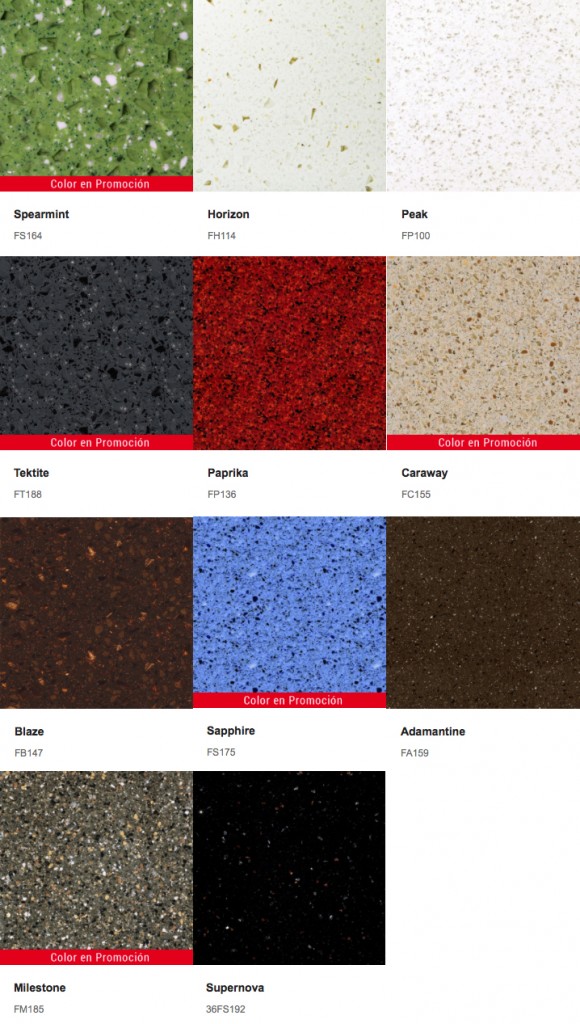 Superficies Staron Colores de Matte