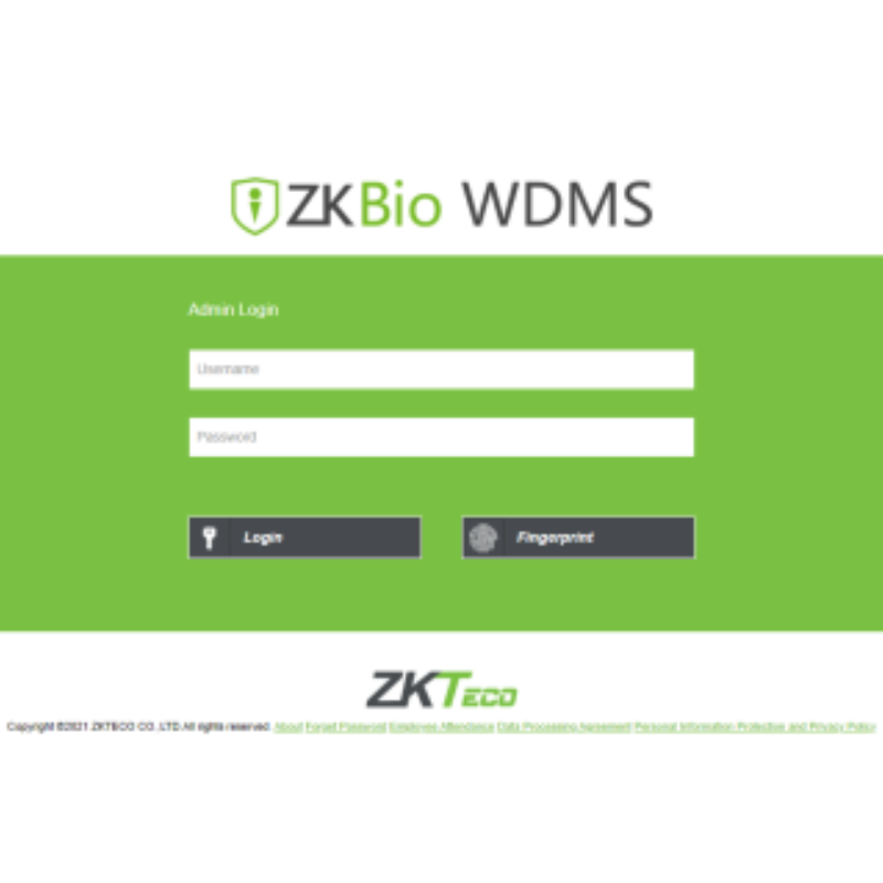 Plataforma de gestión de datos ZKBioWDMS de ZKTeco