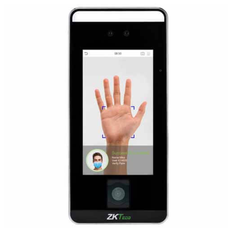 Terminal de verificación de palma y Rostro SpeedFace-V5L[QR] de ZKTeco