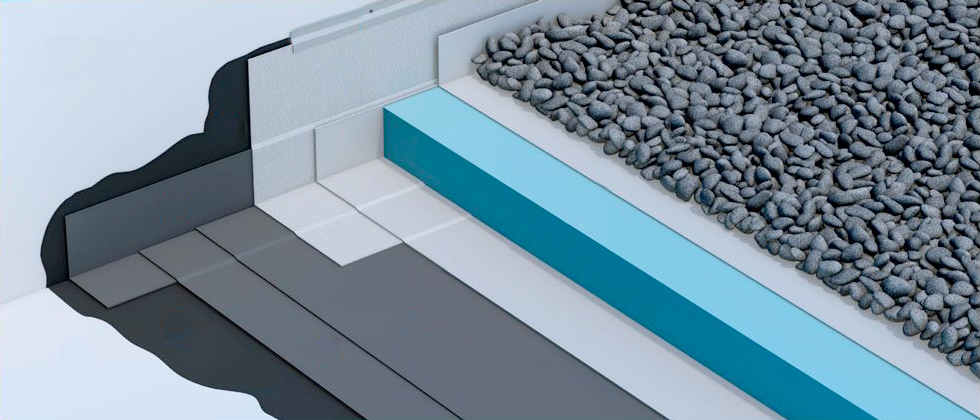 Cubierta plana invertida no transitable de DYNAL